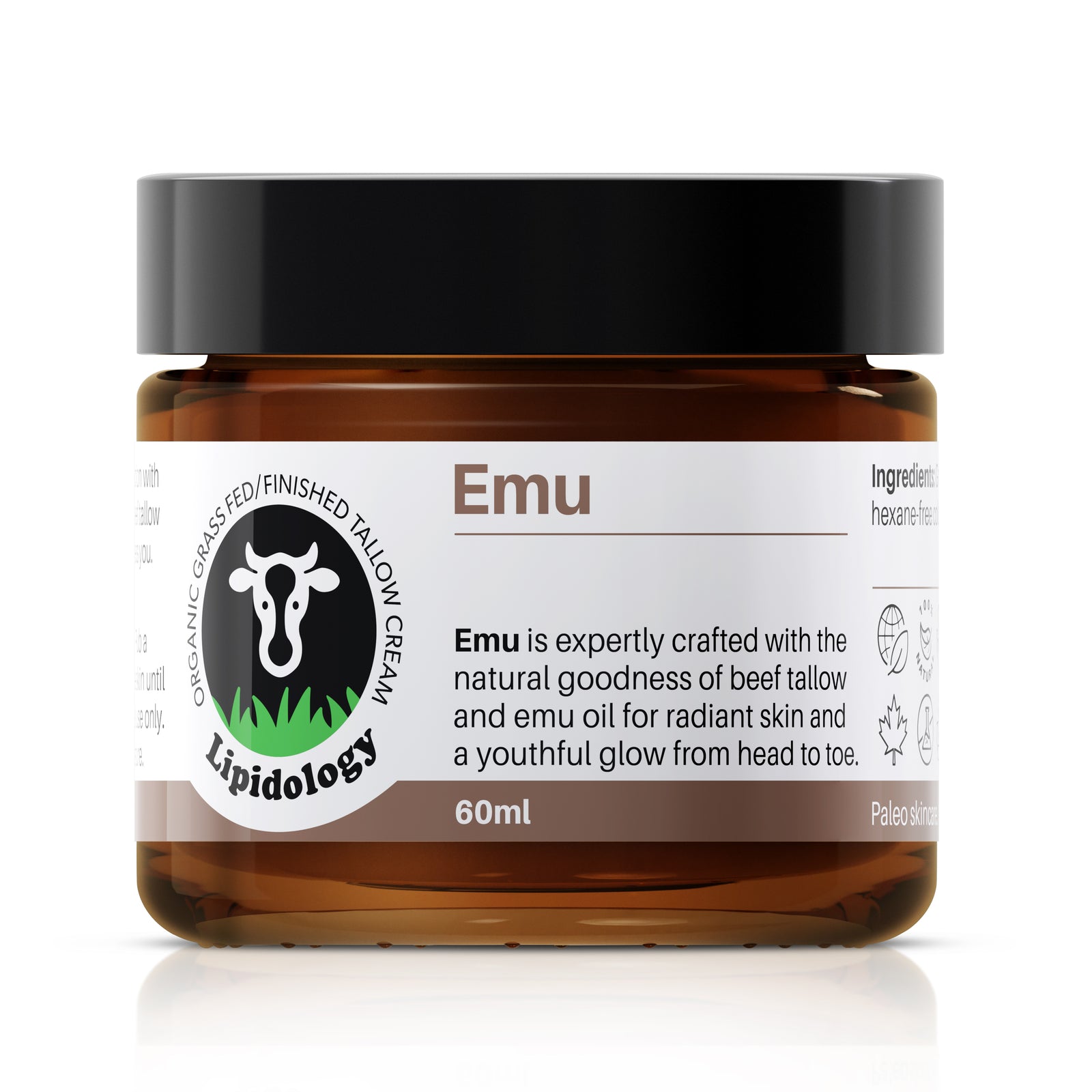 Organic Emu Tallow Balm, Unscented, 60 ml – Lipidology